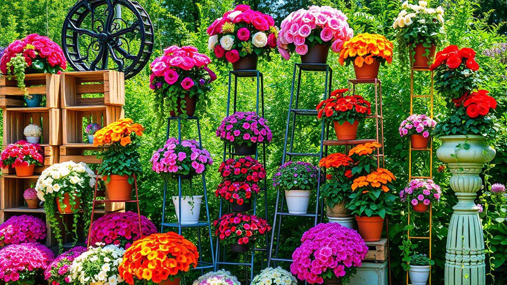15 Flower Tower Ideas to Brighten Up Any Garden Space – Backyard ...